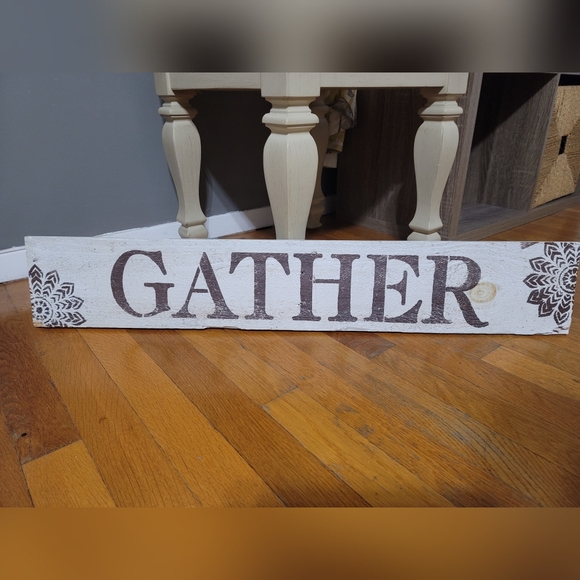 Hand Crafted | Accents | Hand Crafted Gather Wood Decor | Poshmark